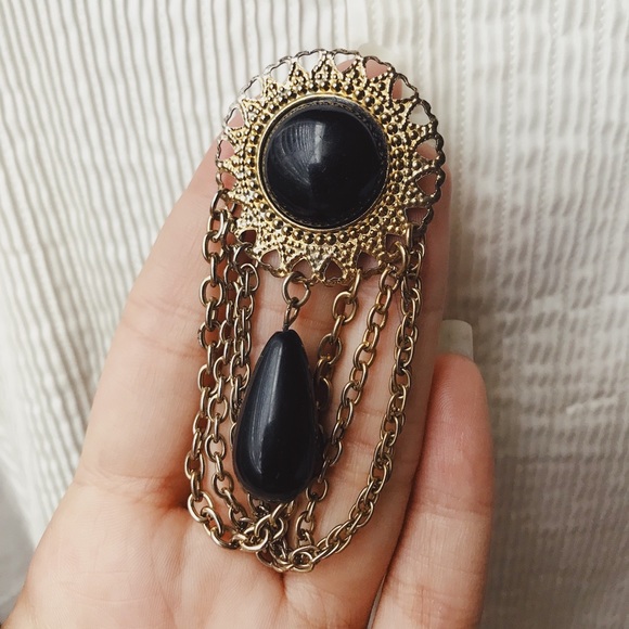 Vintage | Jewelry | Vintage Goth Filigree Brooch | Poshmark
